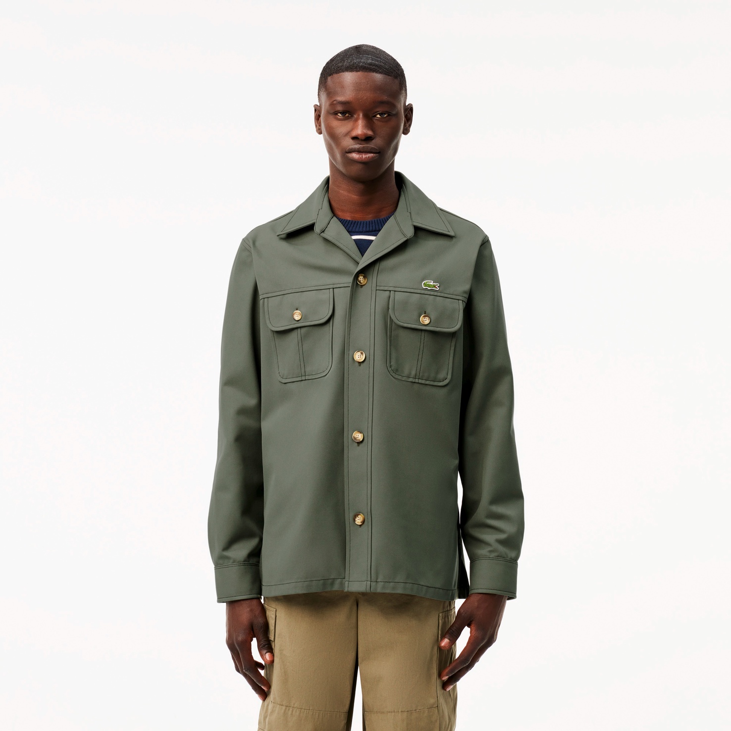 レーヨンブレンドヘビーウェイトミリタリーシャツ CH7245 - ラコステ（LACOSTE）公式オンラインストア